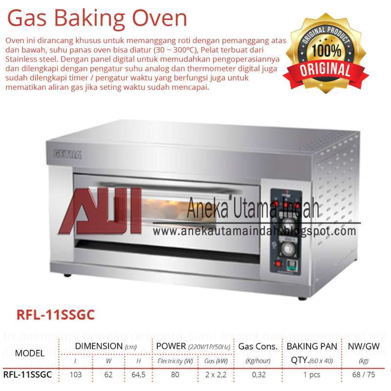 Jual Getra Rfl-11ssgc Gas Baking Oven- Oven Gas Pemanggang Roti Atas ...