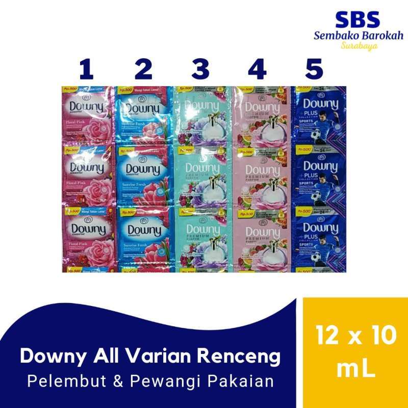 Jual Downy Pewangi dan Pelembut Pakaian All Varian Renceng Renteng 10 ...