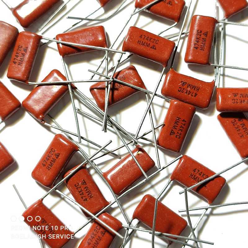 Jual 10 Pcs Capacitor 474 250V 470nF 470n 0.47uF .47uF u47 Milar Film ...