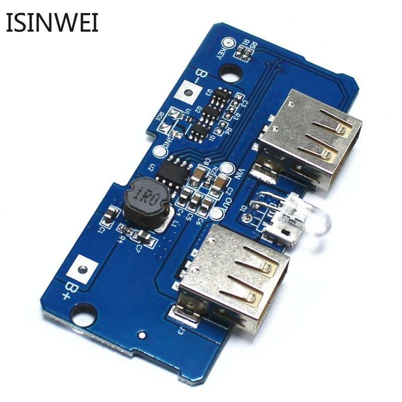 Jual Modul Board Power Bank Dual Micro USB 3.7V to 5V 2A DIY 18650 di ...