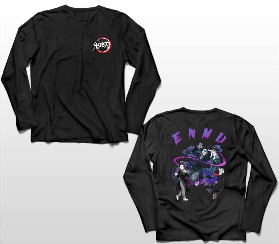 Jual KAOS LENGAN PANJANG ANIME DEMON SLAYER ENMU BIG SIZE JUMBO - HITAM ...