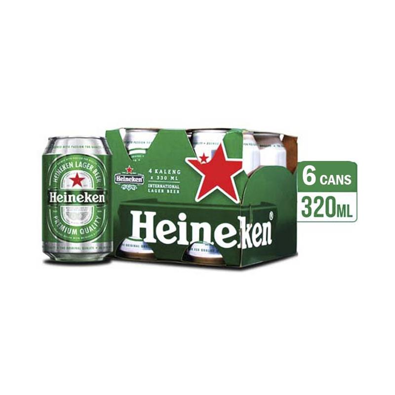 Jual Heineken Bir [Can/ 320 mL/ Kemasan 6 Kaleng] di Seller Drink ...