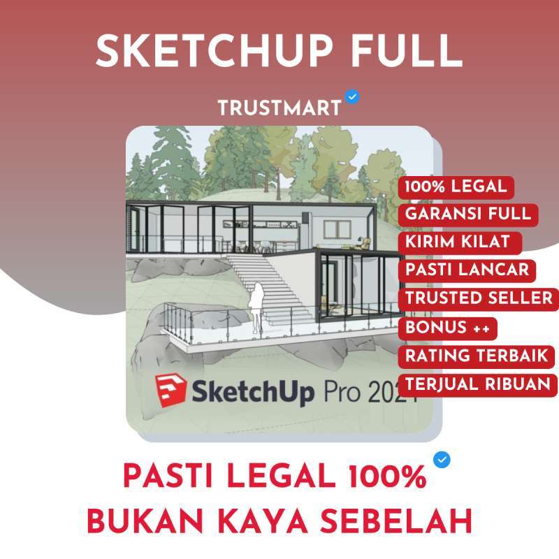 Promo PAKET SKETCHUP PRO 2021 BONUS LYNDA ECOURSE V-RAY 5 ENSCAPE 3 ...