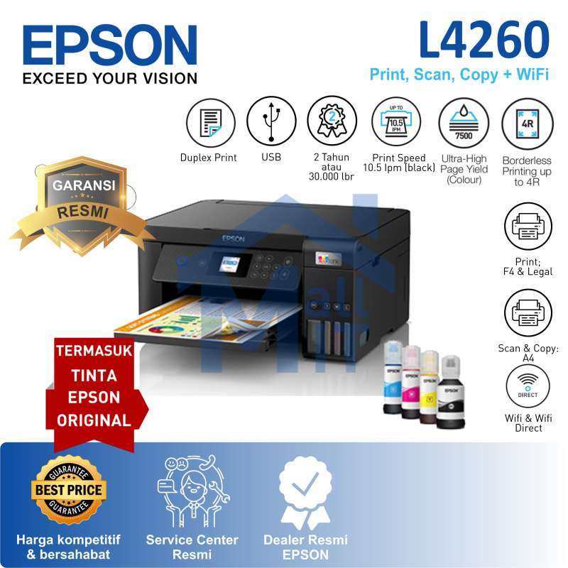 Promo Diskon - JKT - Epson L4260 L-4260 L4260 Wi-Fi All-in-One Ink Tank ...