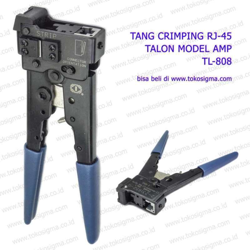 Jual Tang Crimping Tool Rj-45 Crimp Strip Cut Tl-808 Model Amp 2-231652 ...