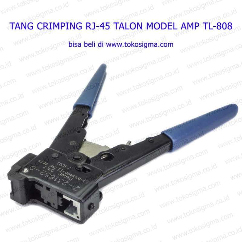 Jual Tang Crimping Tool Rj-45 Crimp Strip Cut Tl-808 Model Amp 2-231652 ...