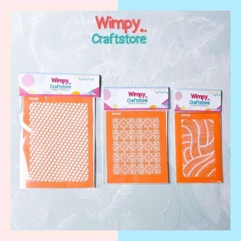 Jual Polymer Clay Silk Screen Cetakan Texture Motif Stencil Screen ...