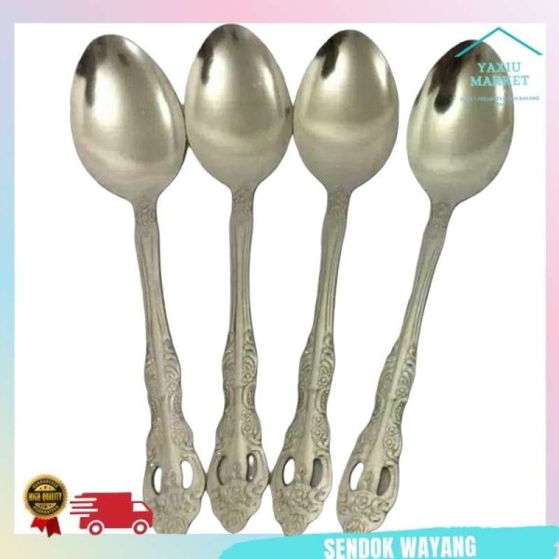 Jual Sendok Makan Stainless steel wayang perpack isi 12 pcs di Seller ...