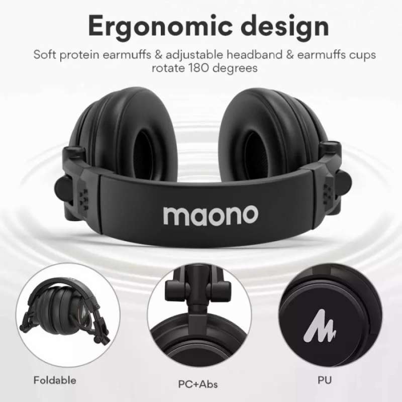 Jual MAONO AU-MH601 PROFESIONAL DJ STUDIO MONITOR HEADPHONE di Seller ...