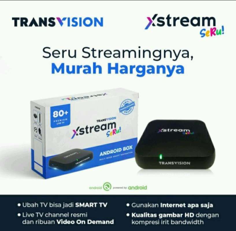 Jual Android TV Box Xstream SERU TransVision Free Open All Channel di ...