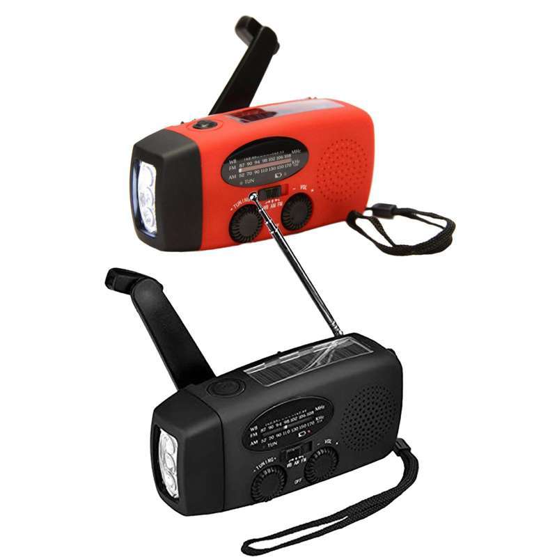 Promo Hand Crank Emergency Solar Radio Phone Charger LED Flashlight for ...