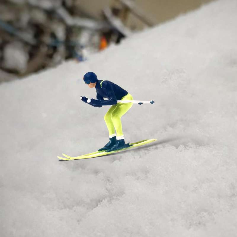 Jual 3x 1/64 Miniature Model Skiing Figures Street Scene DIY Projects ...