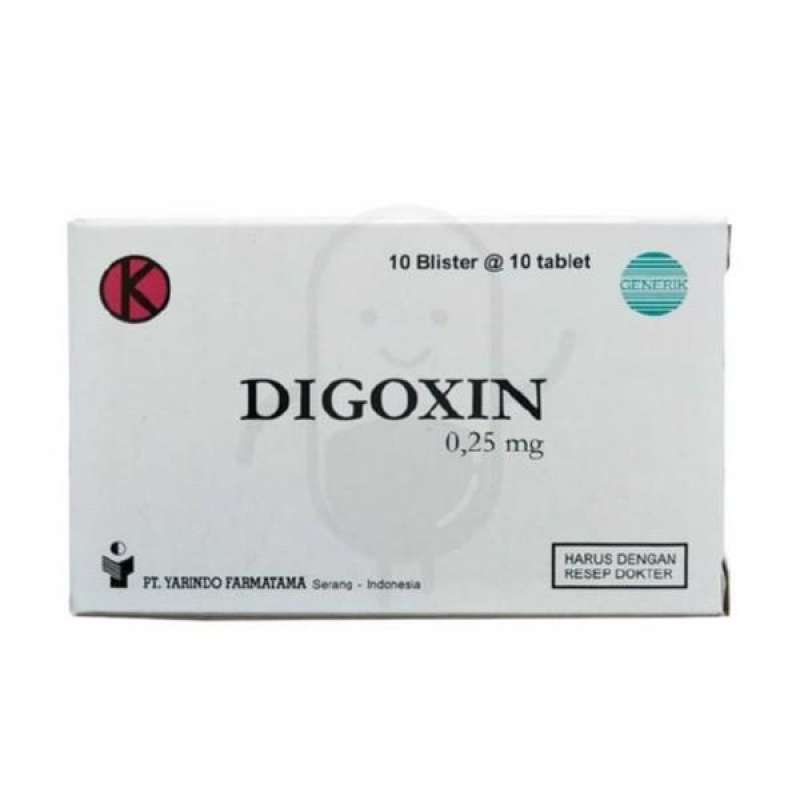 Jual DIGOXIN YARINDO 0.25 MG BOX 100 TABLET di Seller Apotek Indobat ...