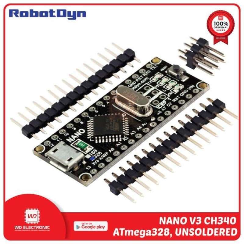 Jual Arduino Nano V3 Ch340 Robotdyn Nano V3 Ch340g Unsoldered