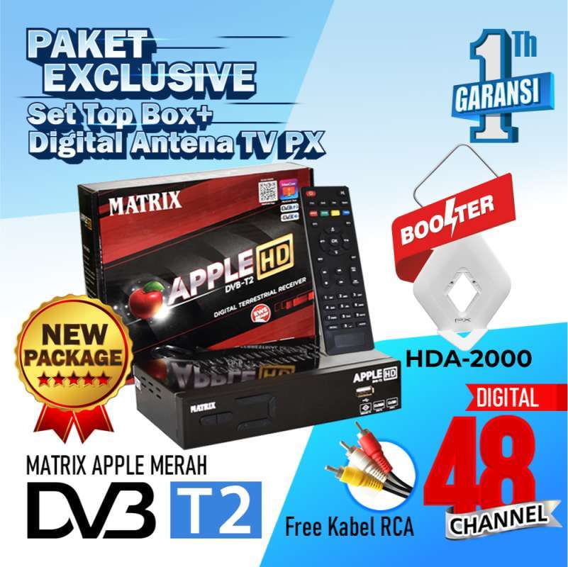 Jual Set Top Box Dvb T2 Matrix Garuda Apple Receiver + Antena Tv ...