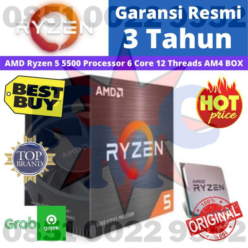 Promo AMD Ryzen 5 5500 Processor 6 Core 12 Threads AM4 BOX Diskon 17% di Seller Karya Megah ...
