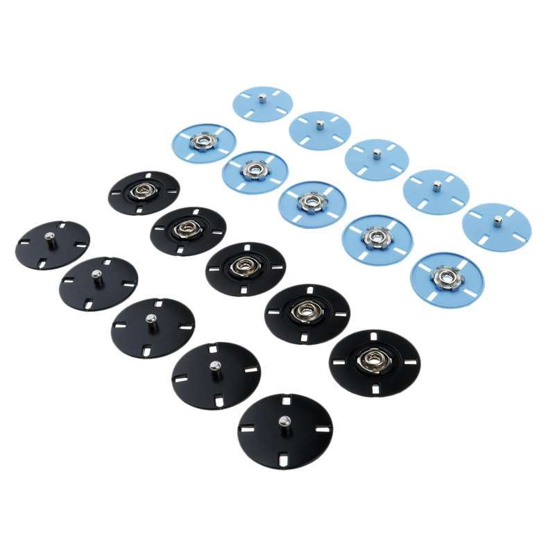 Jual 10 Sets Metal Sew On Press Studs Snap Fasteners Poppers Button Di ...