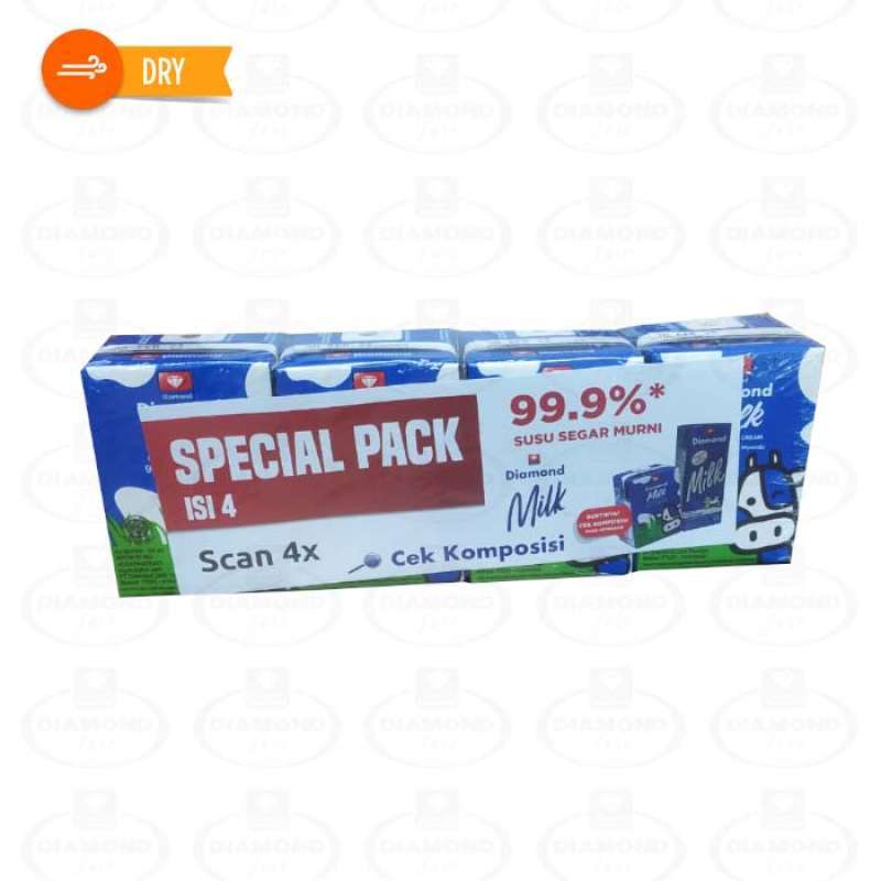 Jual DIAMOND UHT MILK FULL CREAM 125 ML SPC PACK 4 PCS di Seller ...
