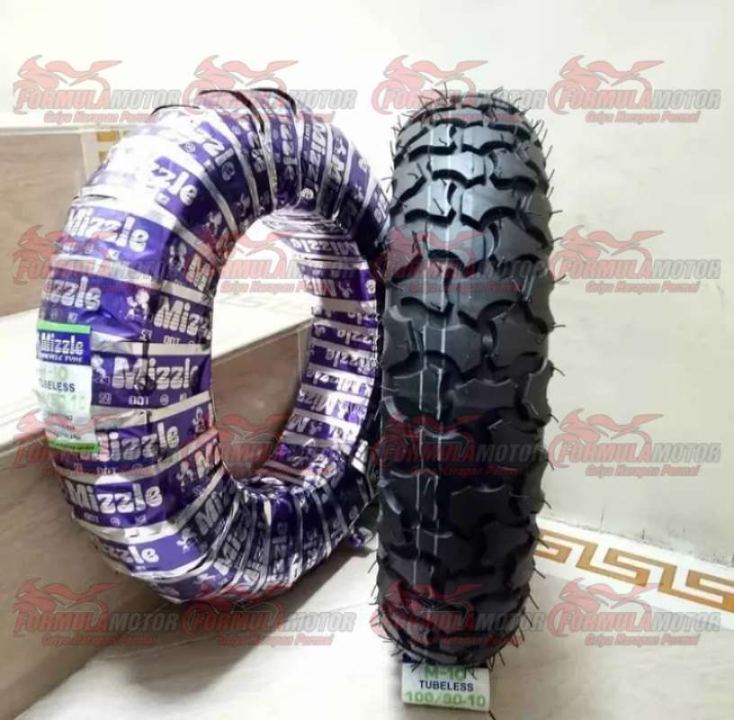 Jual 100/90-10 Ban Mizzle M10 M-10 Dual Purpose Tubeless - Ban Vespa ...