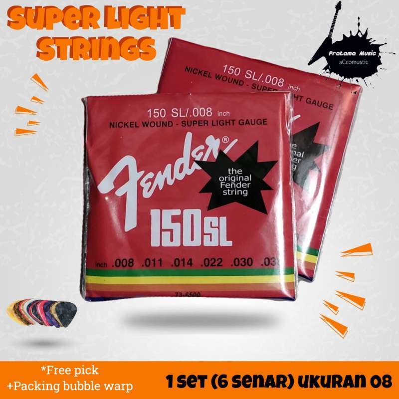 Promo Fender 150sl Nickel Wound, Senar Gitar Akustik Lokal , 008 Diskon ...