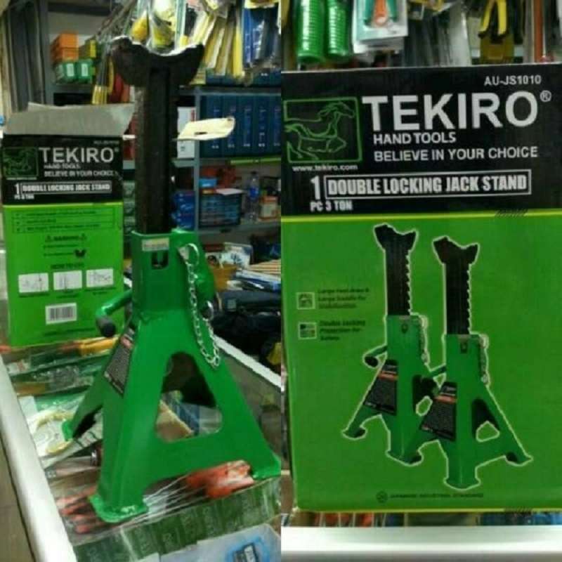 Jual TEKIRO Jack Stand 3 Ton (Double Locking) # 2 Pc Tahanan Mobil 3 ...