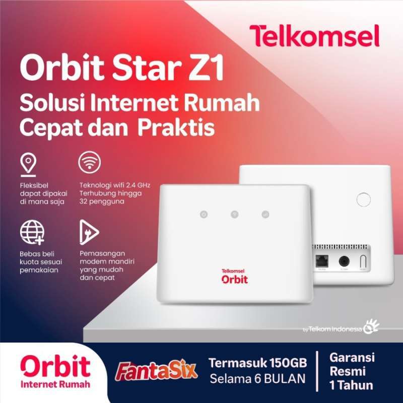 Jual Modem Router Wifi Orbit Star Z1 Modem ZTE 4G LTE Free Telkomsel ...