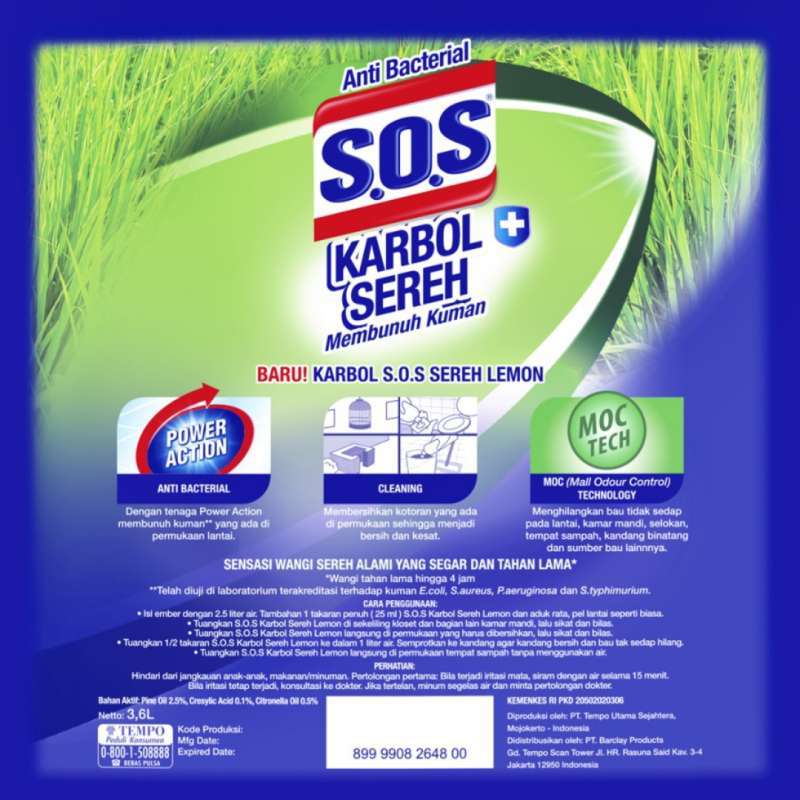 Jual Sos Karbol Pembersih Lantai Sereh Lemon 700ml Refill Di Seller ...