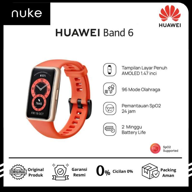 Promo HUAWEI Band 6 Smartband Smart Watch - Amber Sunrise Diskon 14% di ...