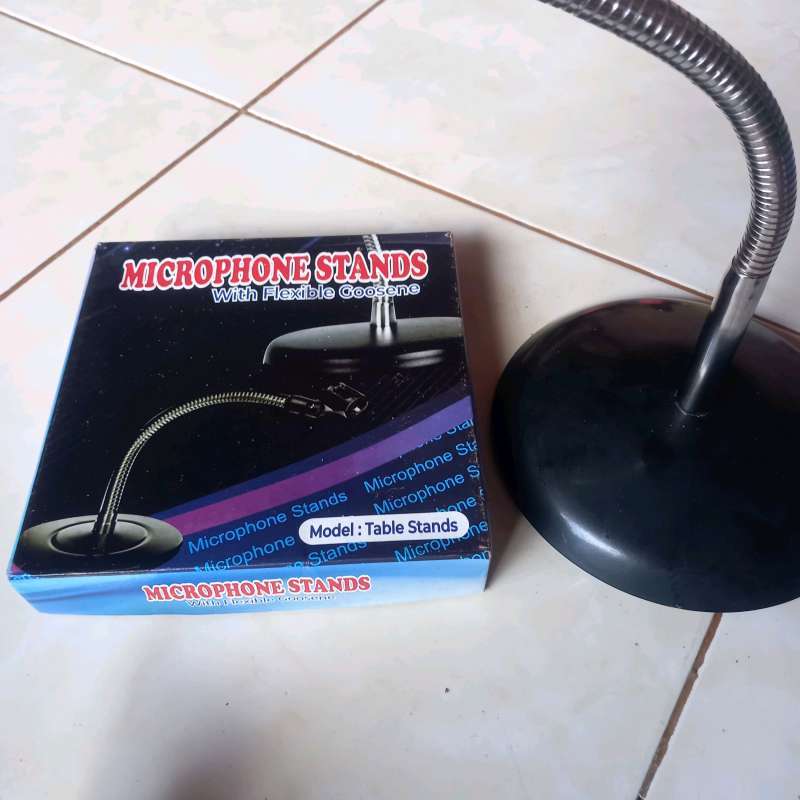 Jual Stand Mic Meja full besi fleksibel Lentur dan kuat menopang Mic di ...