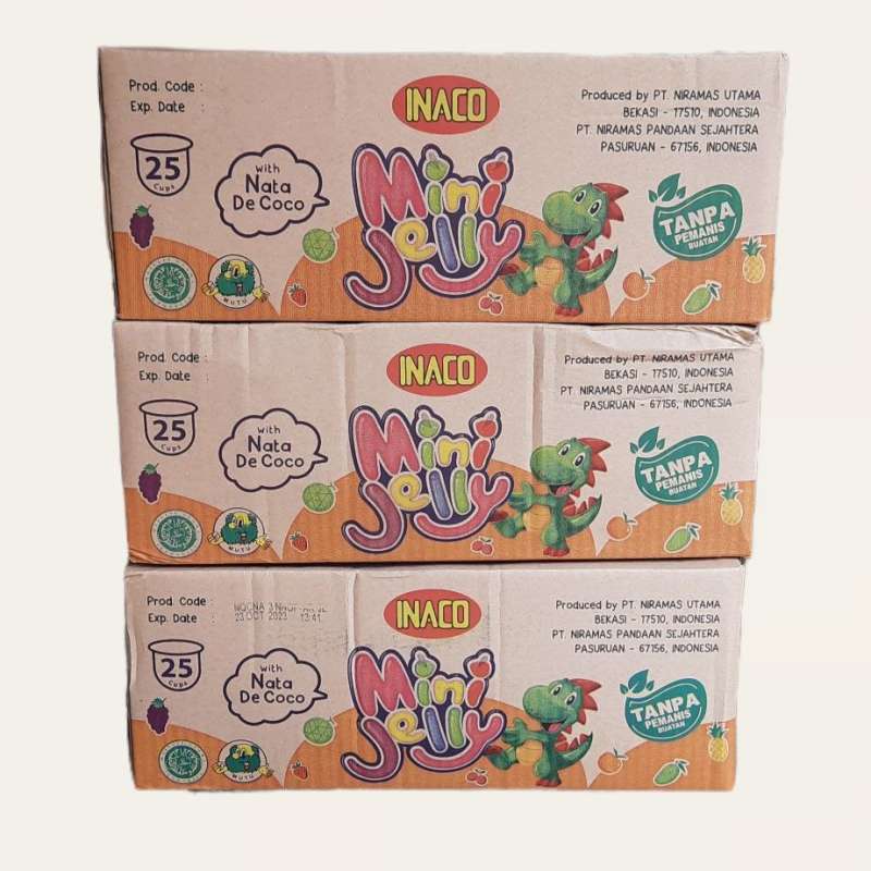 Promo Inaco MIni Jelly isi (25cup X 12) 1dus Diskon 14% di Seller ...