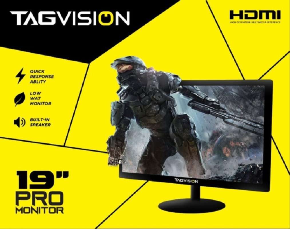 Jual Led Monitor + TV PRO TAGVISION 19 - FHD 1920x1080 HDMI VGA Speaker ...