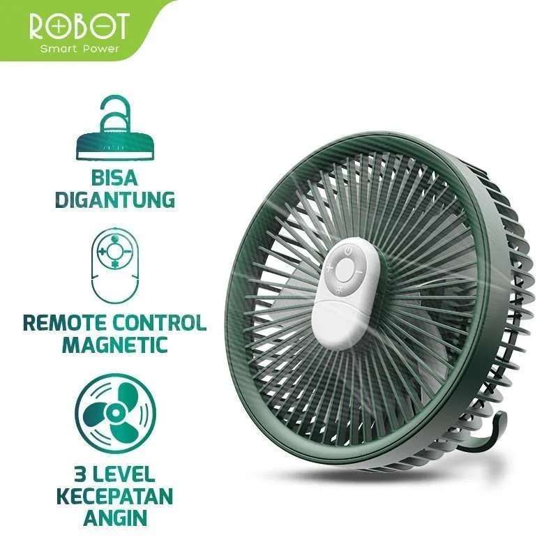 Promo Robot Rt-bf16 Usb Portable Mini Fan 4000mah Kipas Angin Meja Led ...