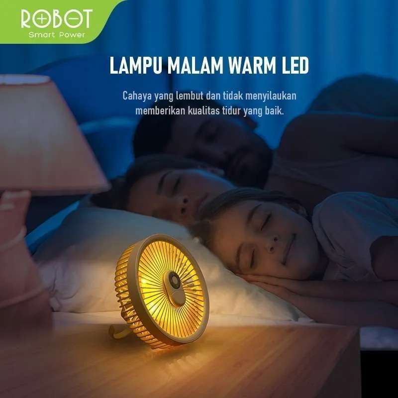 Promo Robot Rt-bf16 Usb Portable Mini Fan 4000mah Kipas Angin Meja Led ...