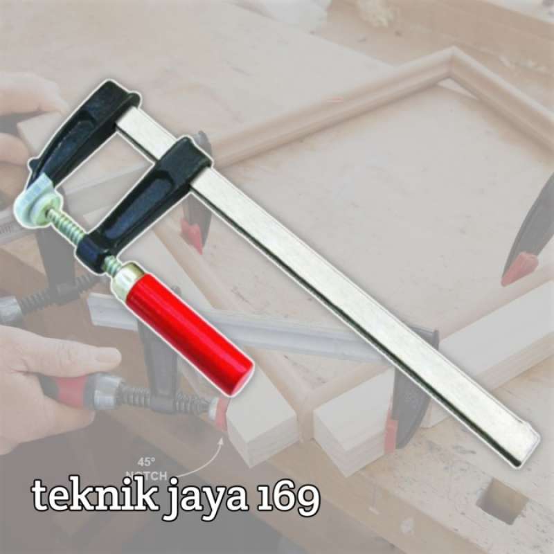 Jual Clamp F Klem Panjang 30 Cm Model F Clamp F Catok Press Kayu ...