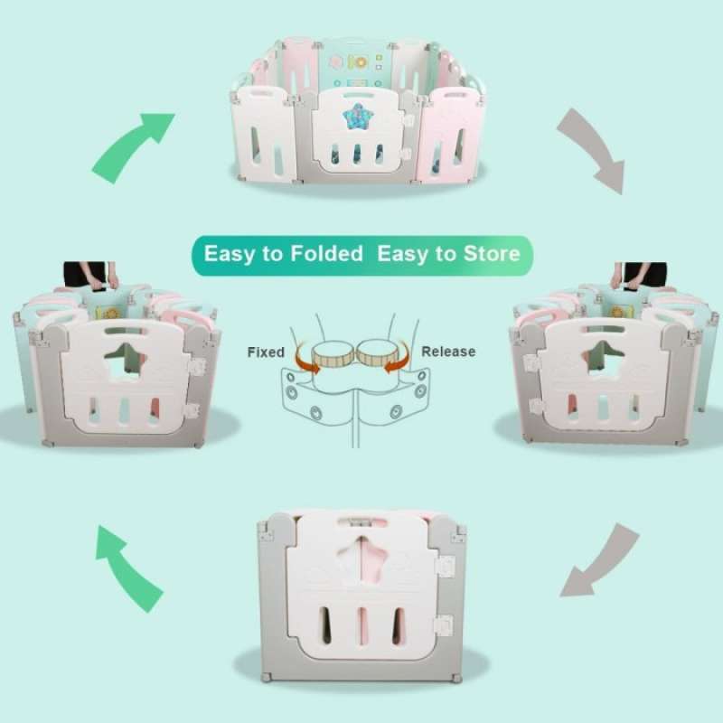Jual Pagar Bayi Coby Haus Fence Foldable Starlight 8+2 Cobyhaus Fences ...