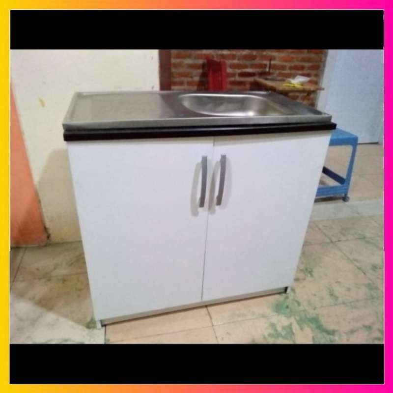 Promo Meja Wastafel Rak Piring Kitchen Set Bawah Buat Cuci Piring 1234 ...