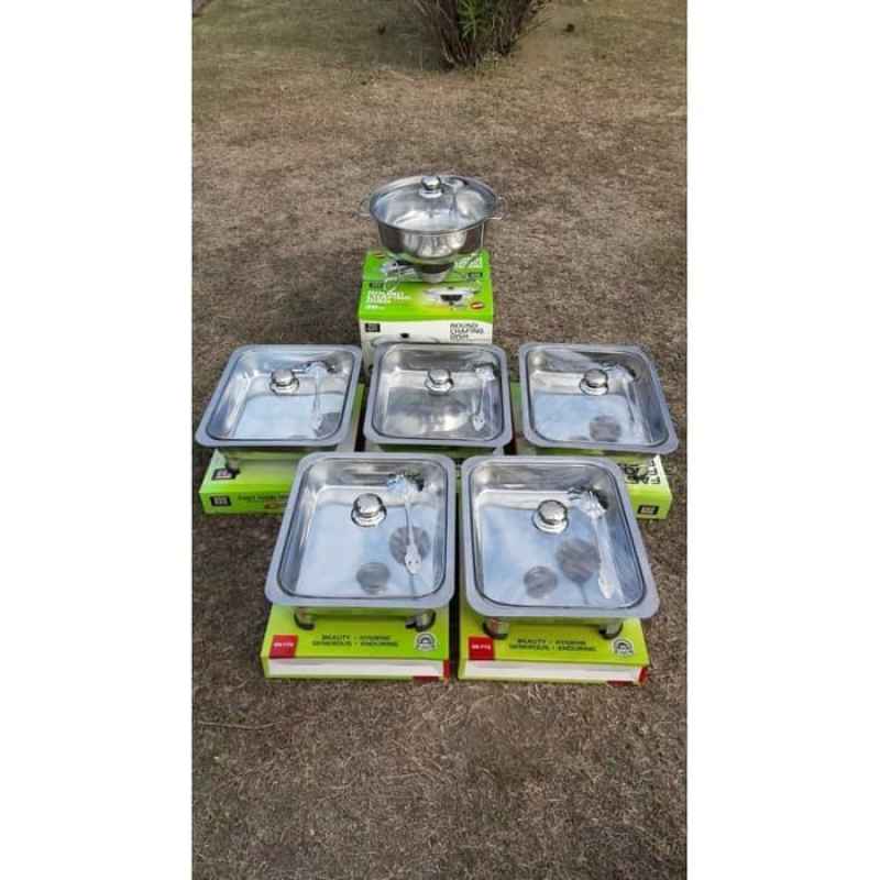 Promo Tempat makan prasmanan set prasmanan Full kaca isi 6 ( 5 ...