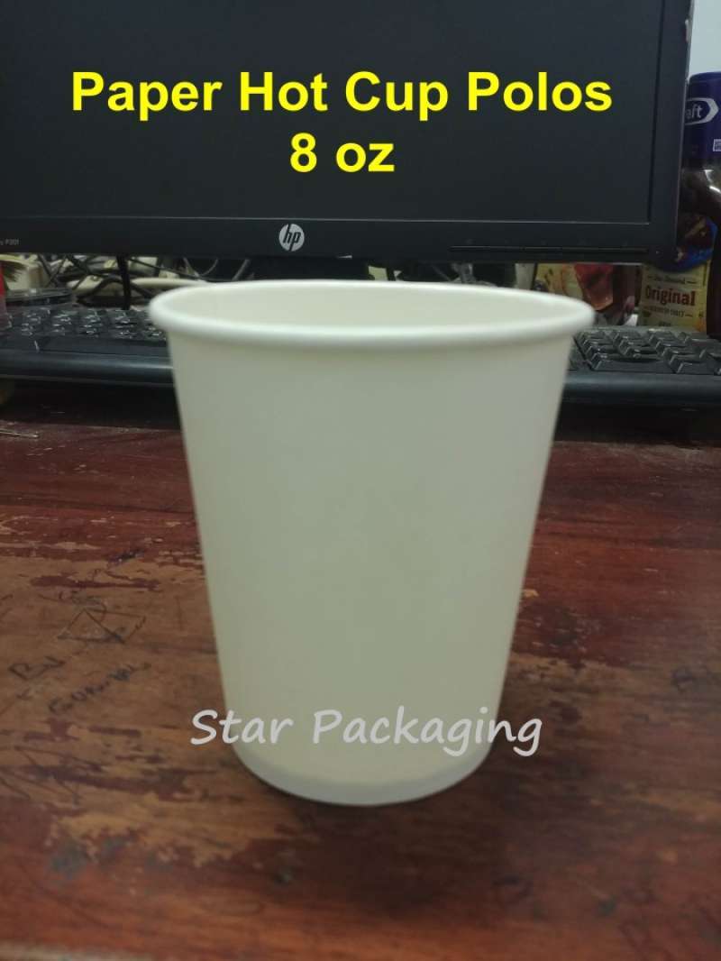 Promo Paper Hot Cup / Gelas Kertas Minuman Panas 8 Oz - Tanpa Tutup Diskon 36% di Seller Odettee ...