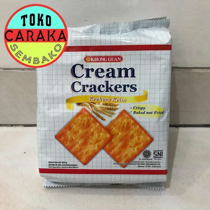 Jual Khong Guan Cream Crackers 300gr - Biskuit Krekers Krim Halal di ...