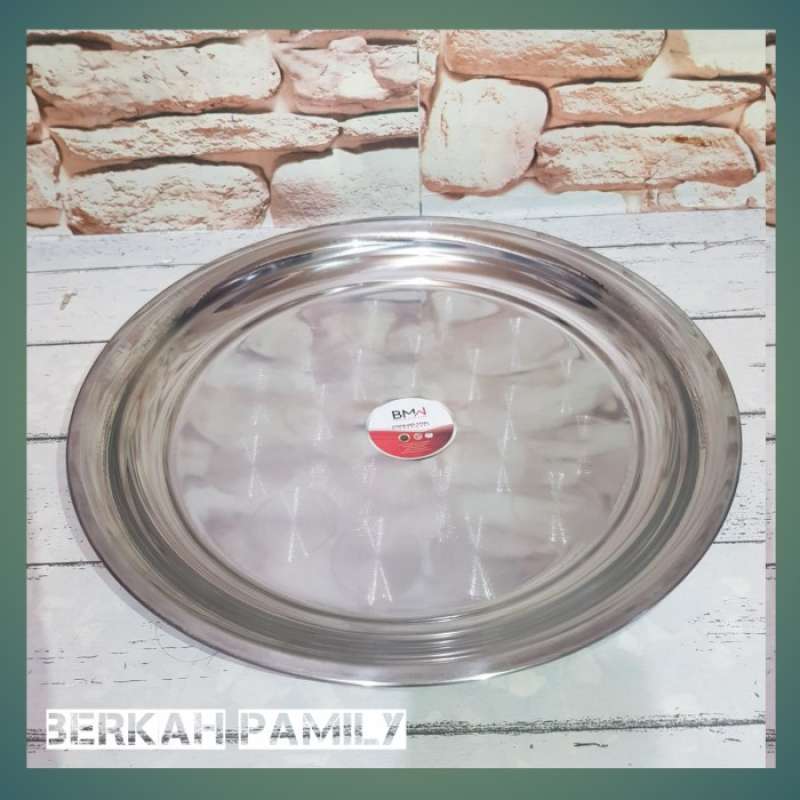 Promo Nampan Bulat Nona 29.5cm / Nampan Stainless Bulat Diskon 39% di ...