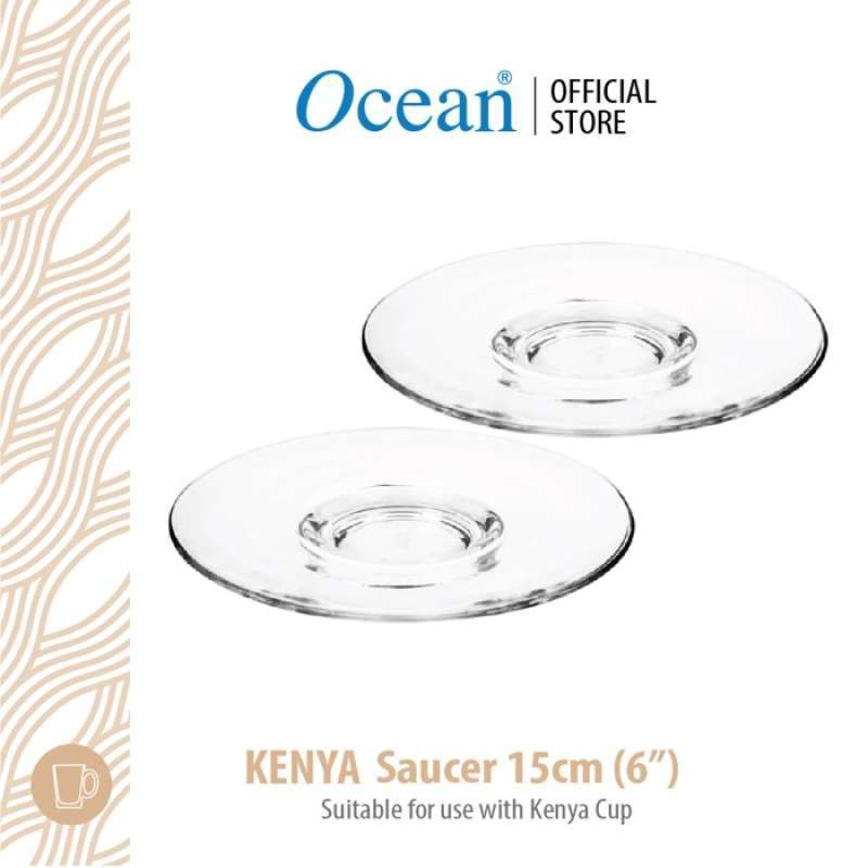Promo Ocean Kenya Saucer 245ml / Piring Kaca / Tatakan Gelas Diskon 24% di Seller Odettee Shop ...