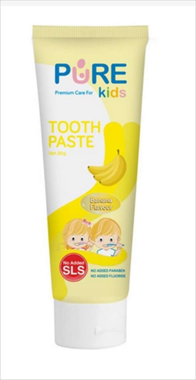 Promo PURE KIDS Toothpaste Banana Strawberry Flavour 50g Diskon 37% di ...