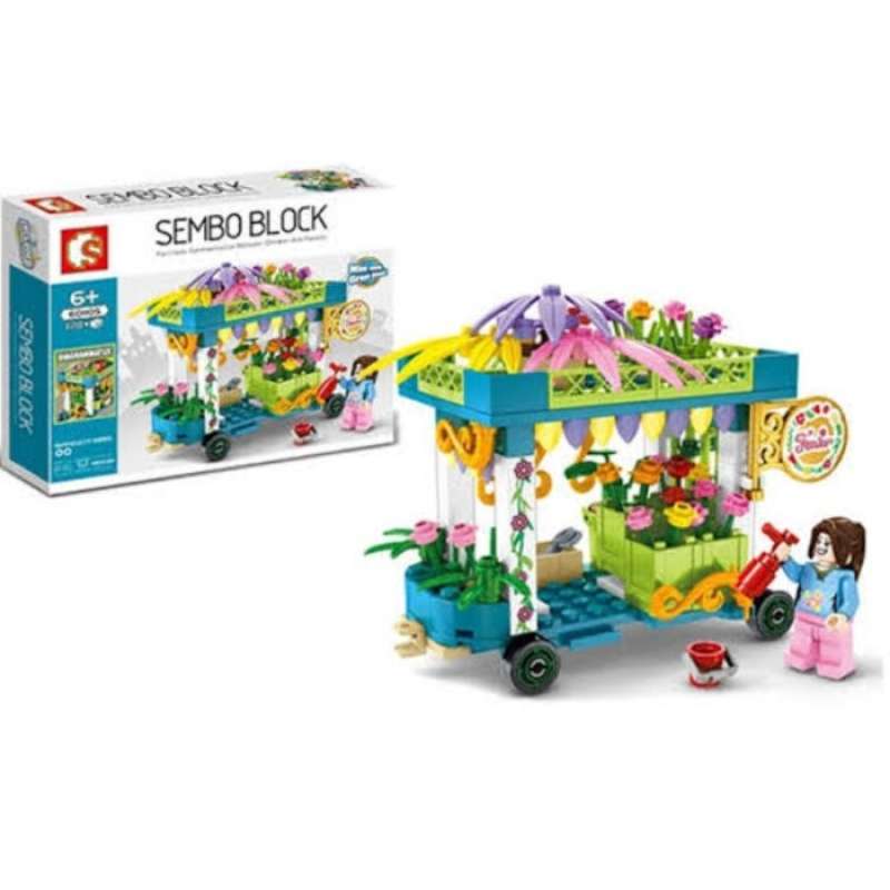Jual LEGO SEMBO BLOCK TOKO BUNGA - TOKO BUKU - BOBA BESAR di Seller ...