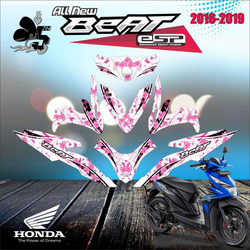 Jual STICKER DECAL HONDA BEAT FI 2016-2019 FULL BODY BUNGA di Seller ...
