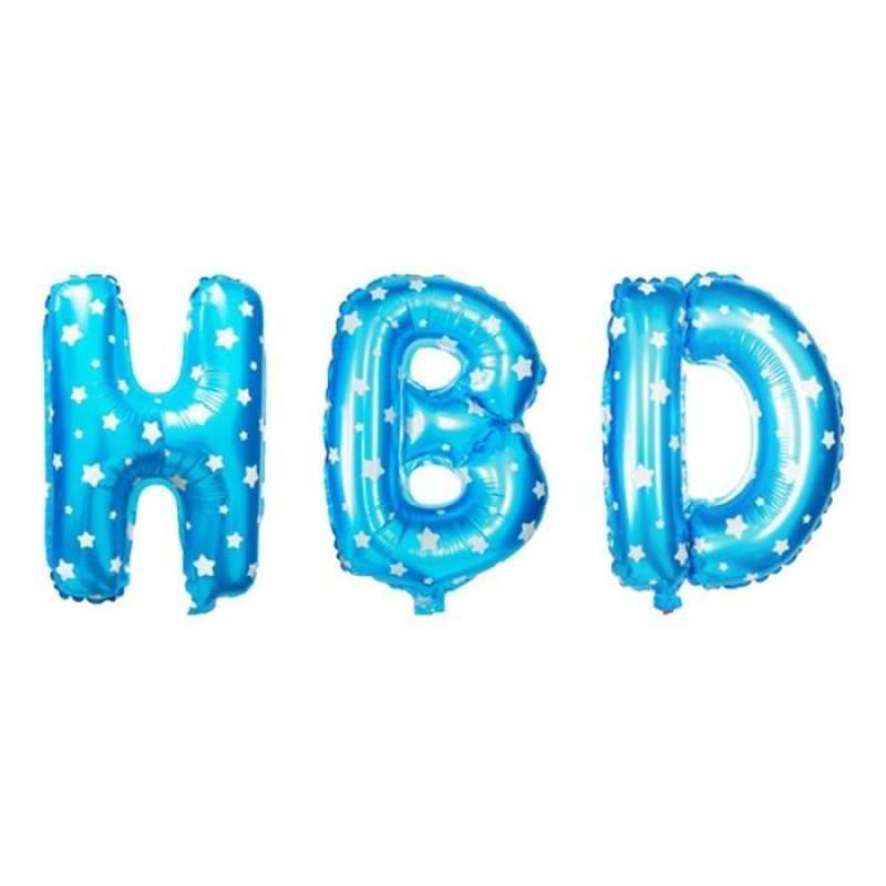 Jual Balon Foil Huruf Biru Bintang Perlengkapan Pesta A-m - Biru K Di ...