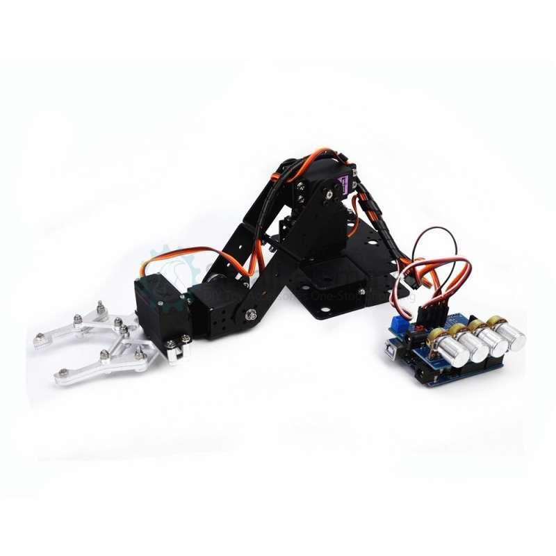 Jual Robot Lengan Arm Arduino 4 Dof Aluminium Lengkap Siap Pakai Di Seller Algorista - Sanan ...