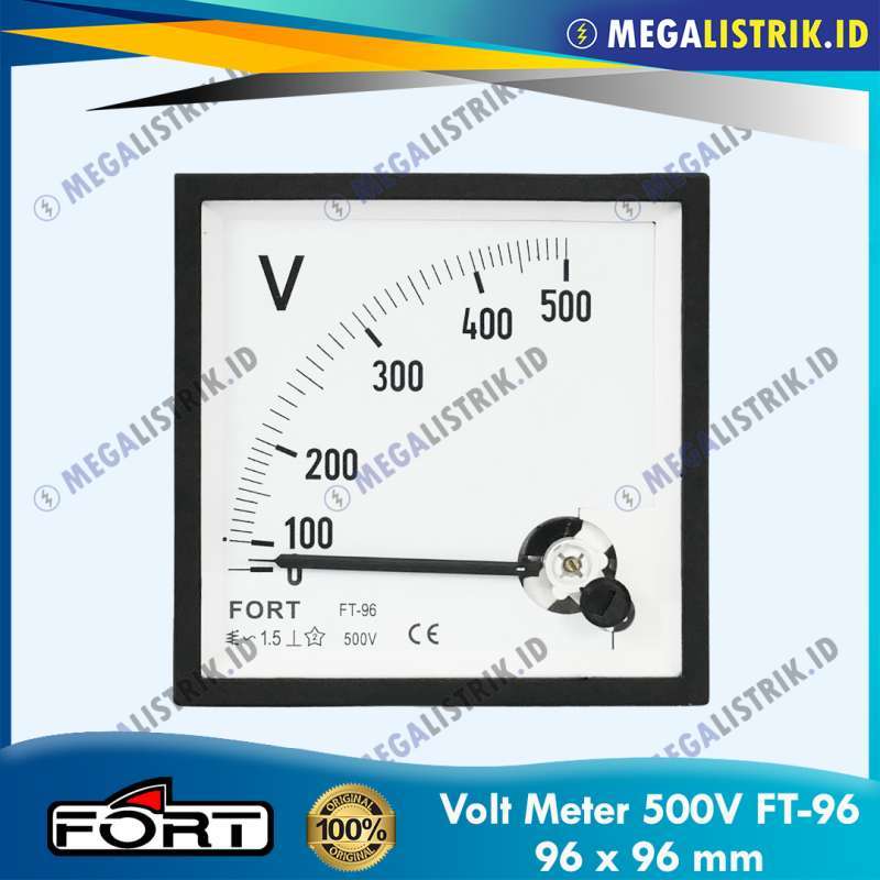 Jual Fort Volt Meter 500v Ft-96v 96x96 / Voltmeter Panel 500 V 96 X 96 ...
