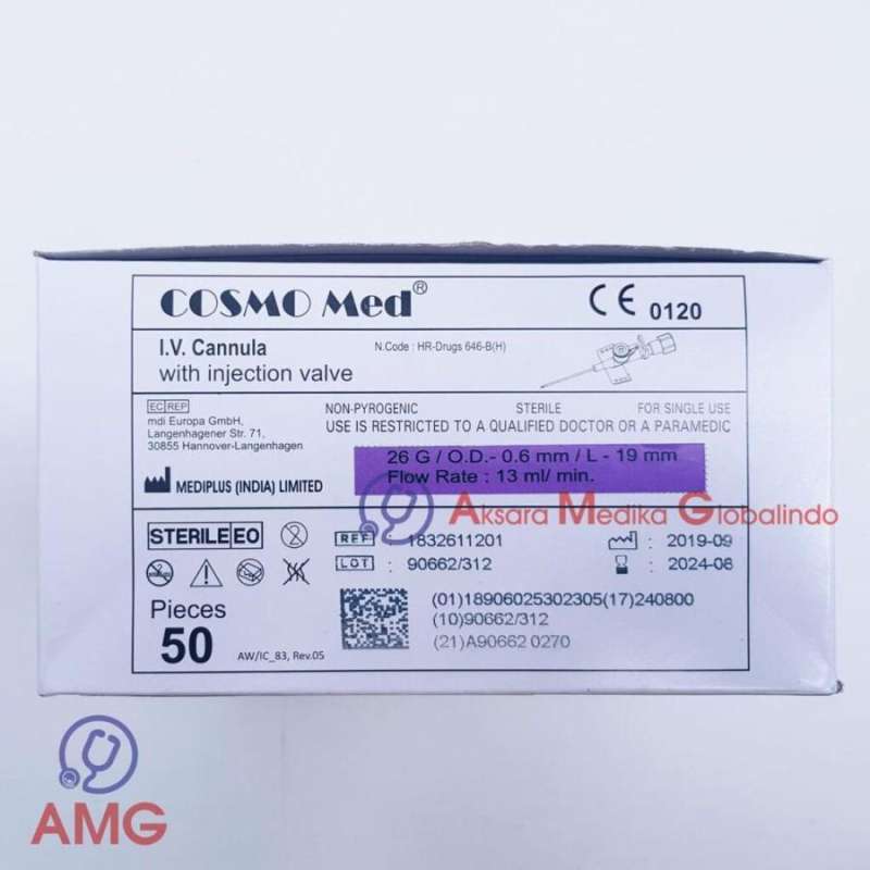 Jual Iv Catheter/abocath/jarum Infus With Wing 16.18.20.22.24.26g ...