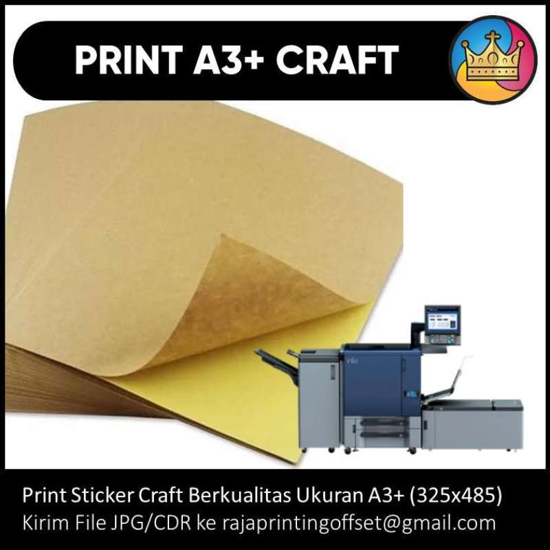 Jual DIGITAL PRINT A3+ Cetak Sticker Stiker Craft Kraft Premium Quantac ...