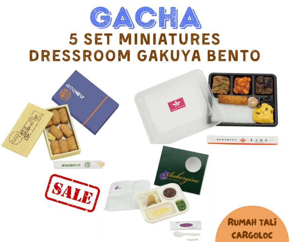 Jual Mainan Miniatur Gacha Set 5 Mini Dressroom Gakuya Bento (japan) Di Seller Main Disini ...